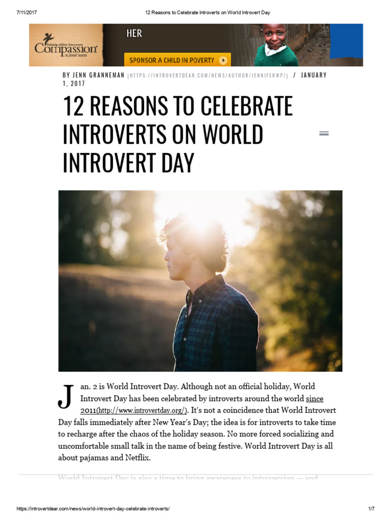 12 Reasons To Celebrate Introverts On World Introvert Day | PDF