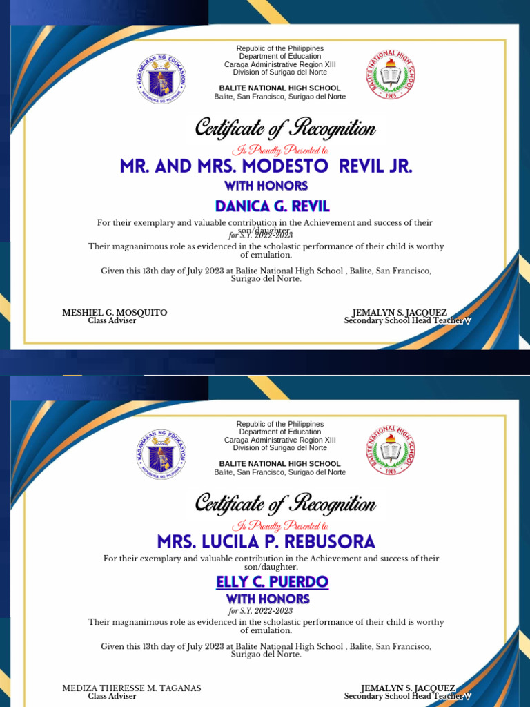 Mr. and Mrs. Modesto Revil JR | PDF