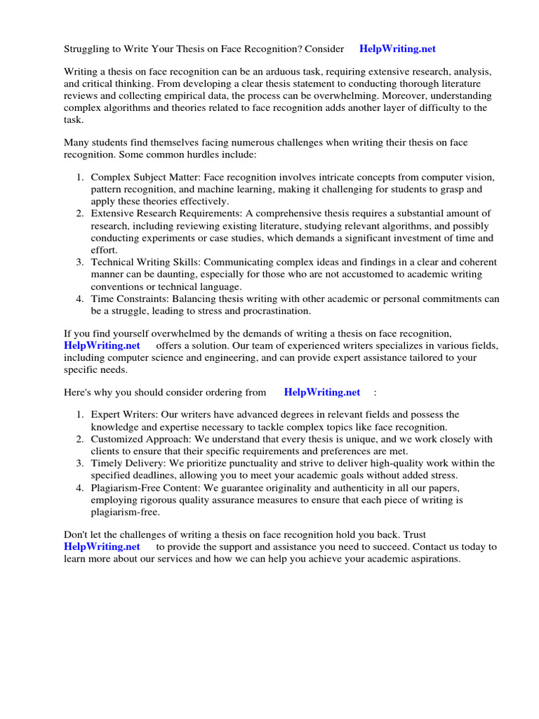 Thesis On Face Recognition PDF | PDF | Biometrics | Fingerprint