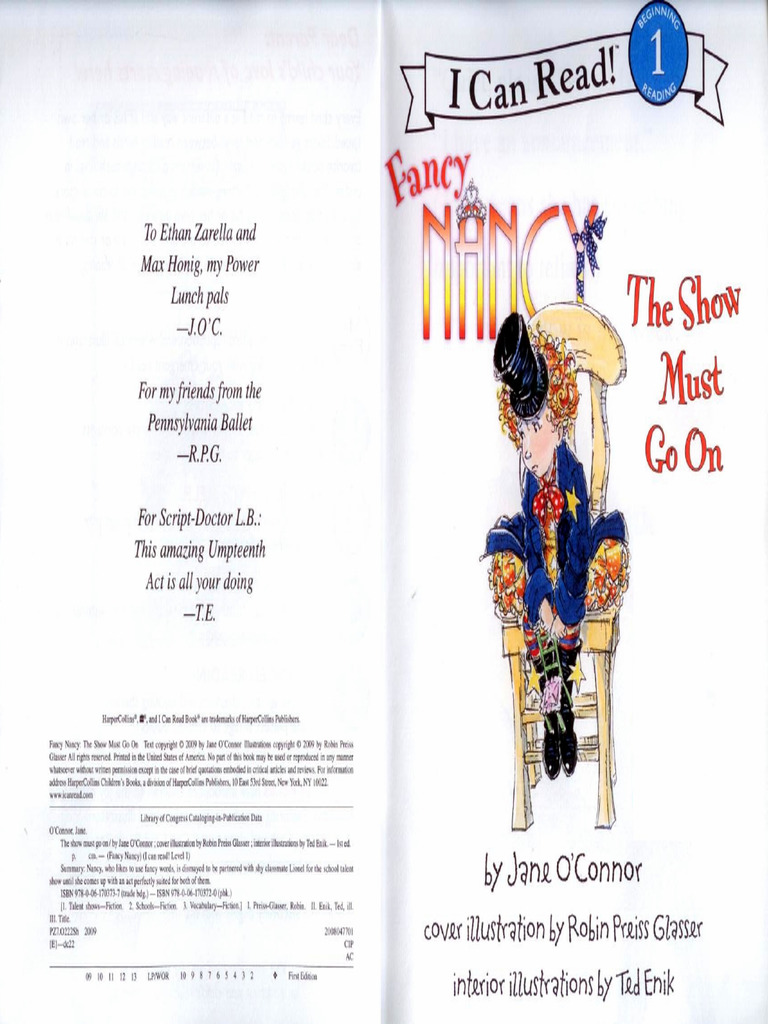 Fancy Nancy The Show Must Go On | PDF