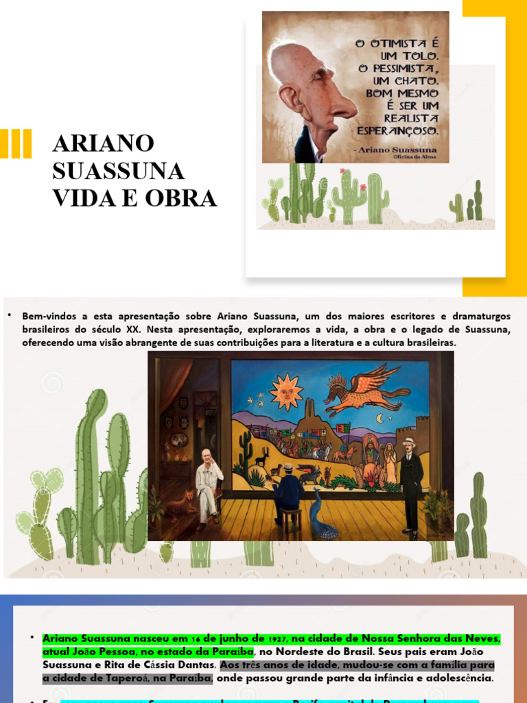 Vida e Obra de Ariano Suassuna | PDF