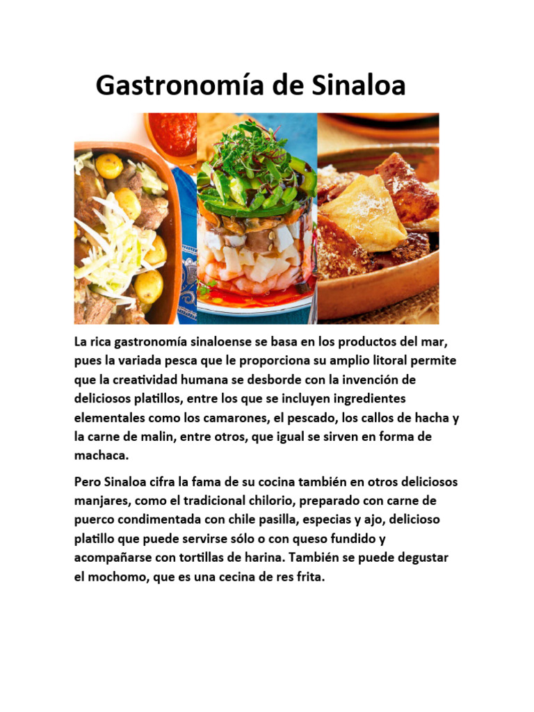 Gastronomía de Sinaloa | PDF