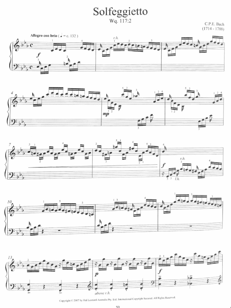 Solfeggietto by Cpe Bach | PDF