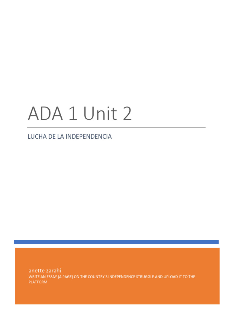 ADA 1 Unidad 2 | PDF | Former Spanish Colonies | Spanish Empire