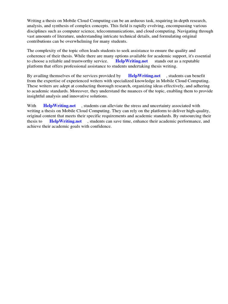 Thesis On Mobile Cloud Computing Pdf Cloud Computing Software As A Service