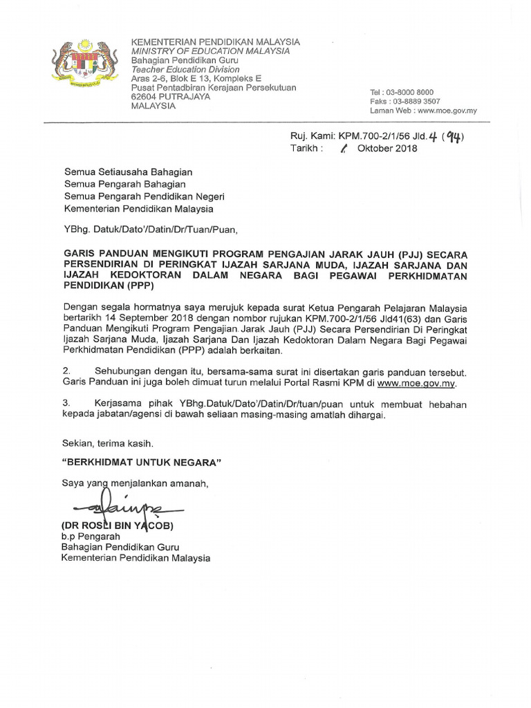 Garis Panduan Mengikuti Program Pengajian Jarak Jauh PJJ Secara ...
