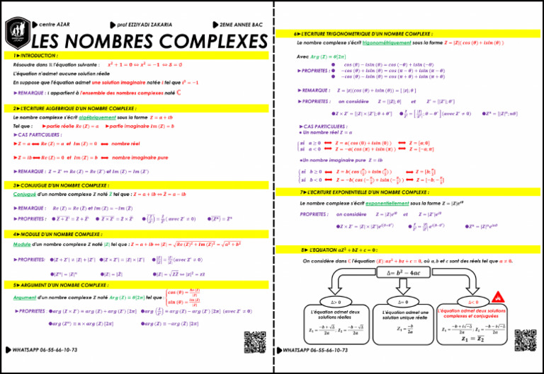 Les Nombre Complexes Partie 01 | PDF