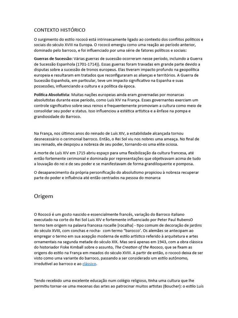 Contexto Histórico | PDF | Barroco | Escultura