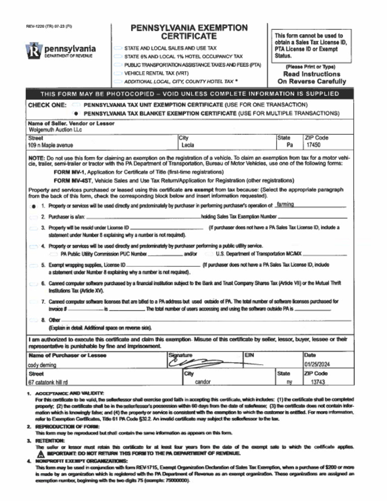 Pa Form | PDF