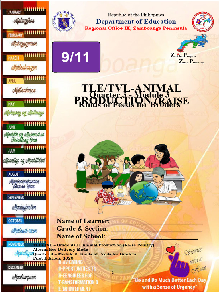 Final G9-G11 Q3 Module-3 Animal Production | PDF | Broiler | Poultry