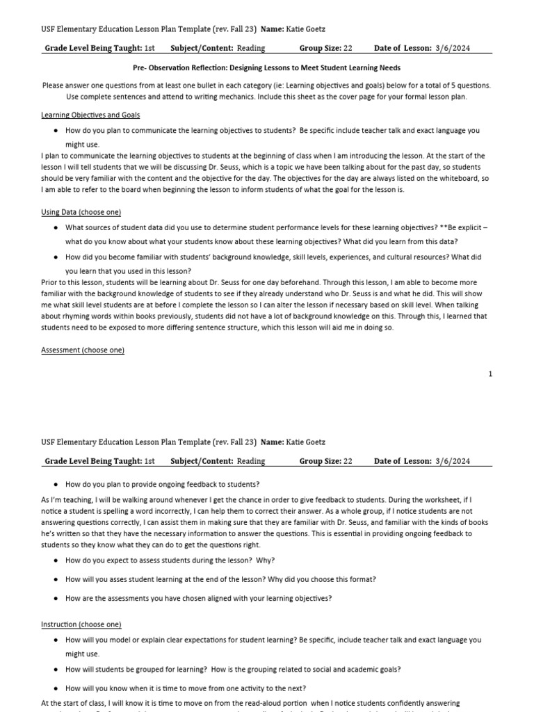 wacky wednesday lesson plan | PDF | Lesson Plan | Classroom