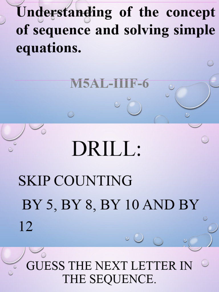 MATH 5 PPT Q3 W4 - Formulates The Rule in Finding The NTH Term Using ...
