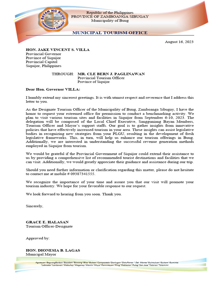 Letter Request Address To The Provincial Government | PDF