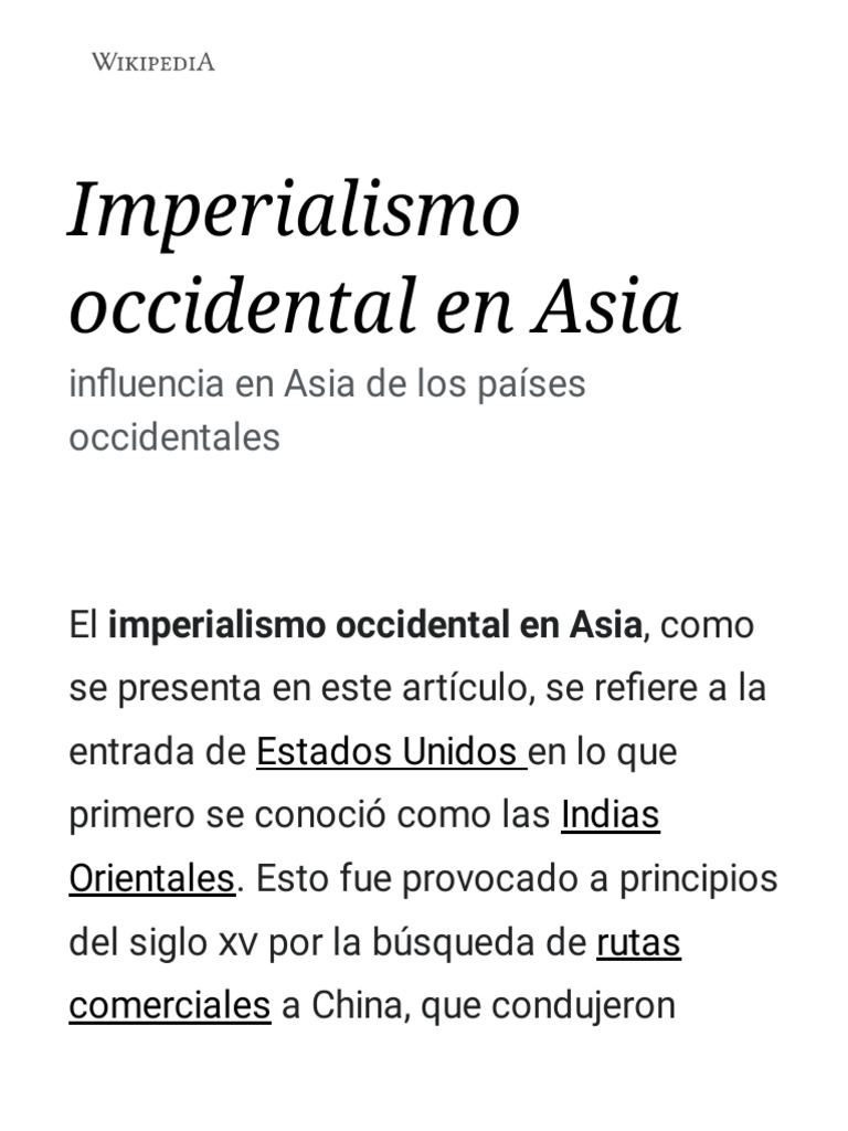 Imperialismo Occidental en Asia - Wikipedia, La Enciclopedia Libre ...