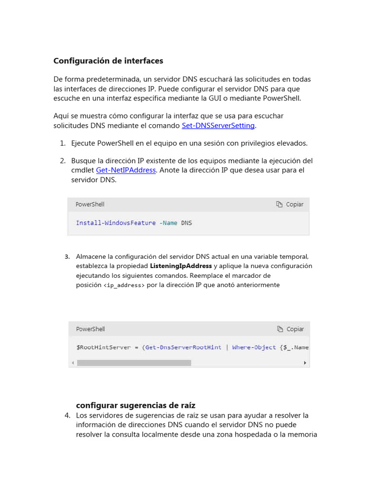 Configuración de Interfaces | PDF