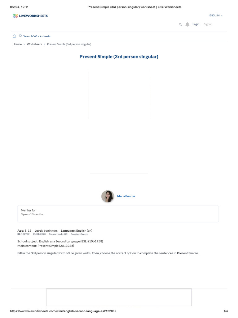 TAREA DE INGLES SUBIR | PDF | Worksheet | English Language