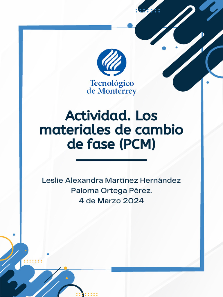 Materiales de Cambio de Fase (PCM) | PDF | Calor | Fase (materia)