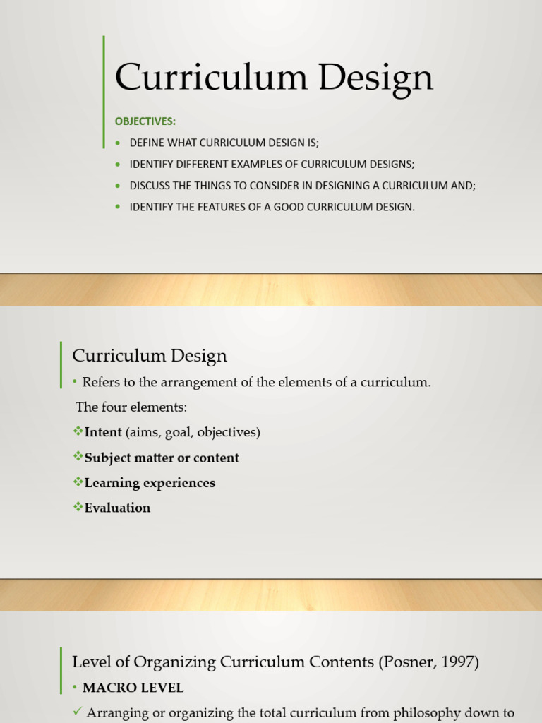 Curriculum Design | PDF | Curriculum | Learning