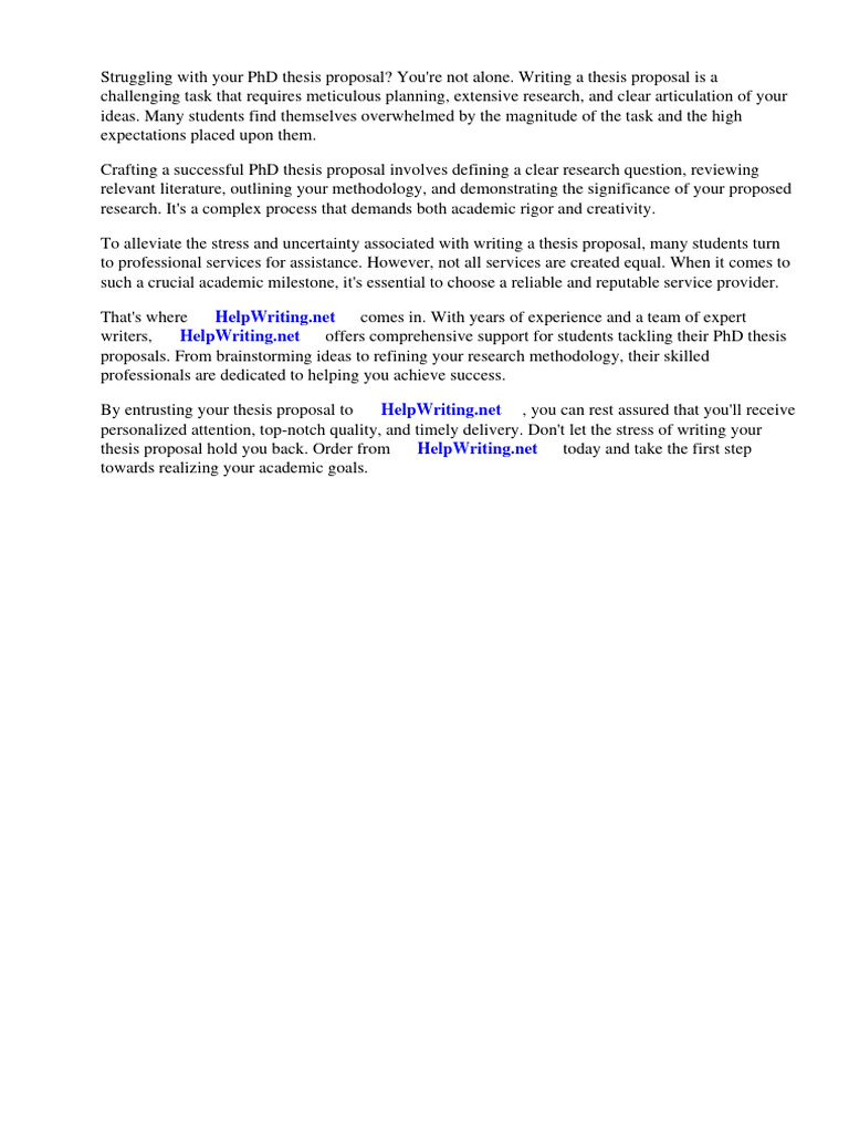 PHD Thesis Proposals Examples | PDF | Thesis | Citation