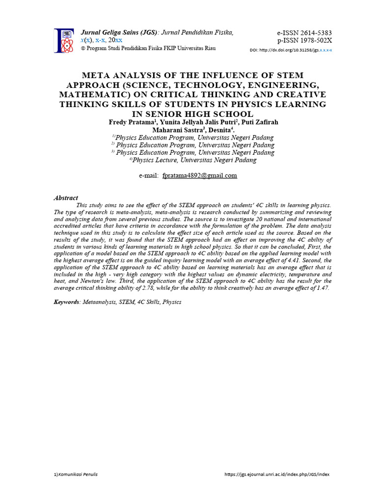 (Draft) Artikel Full Rev Fredy Dan Puti | PDF | Science, Technology, Engineering, And ...