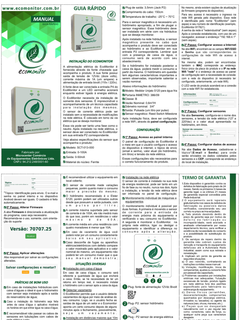 Manual EcoMonitor Atualizado | PDF | Rede de computadores | Wi-Fi