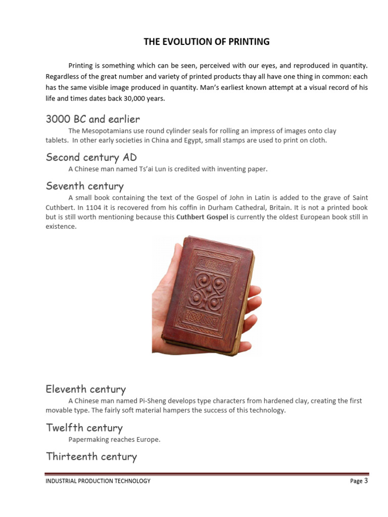 History of Printing Technology Evolution | PDF | Printing | Photocopier