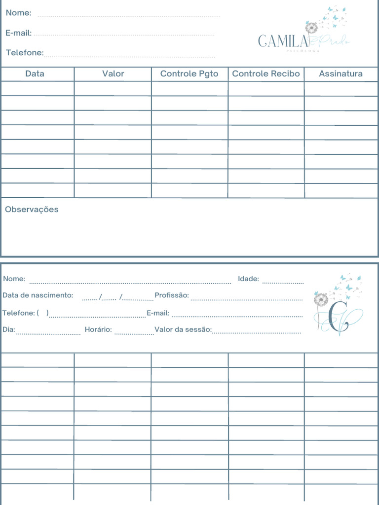 Ficha Do Paciente | PDF