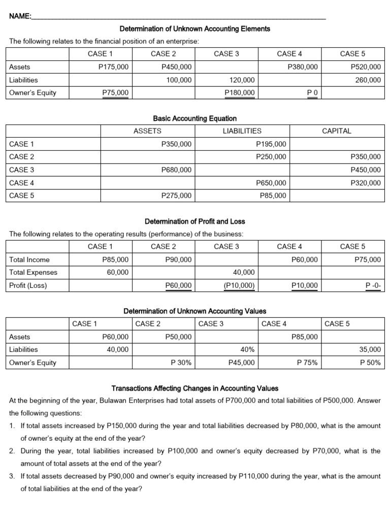 Acctg Equation | PDF