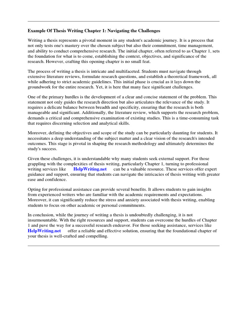 Example of Thesis Writing Chapter 1 | PDF | Thesis | Computer Network