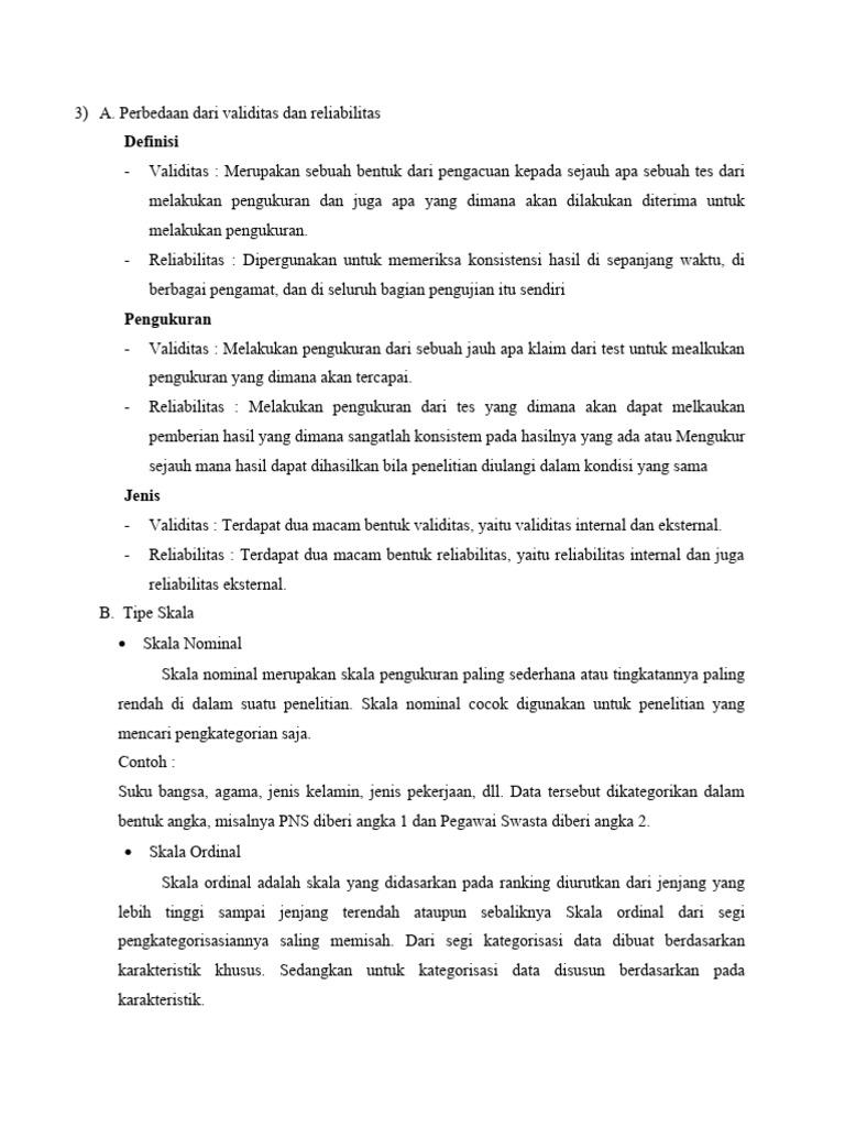 Validitas, Reliabilitas, dan Skala | PDF | Pengembangan Diri | Sains & Matematika