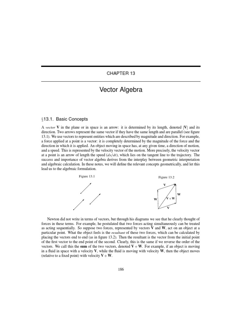 Vector Algebra | PDF | Euclidean Vector | Vector Space