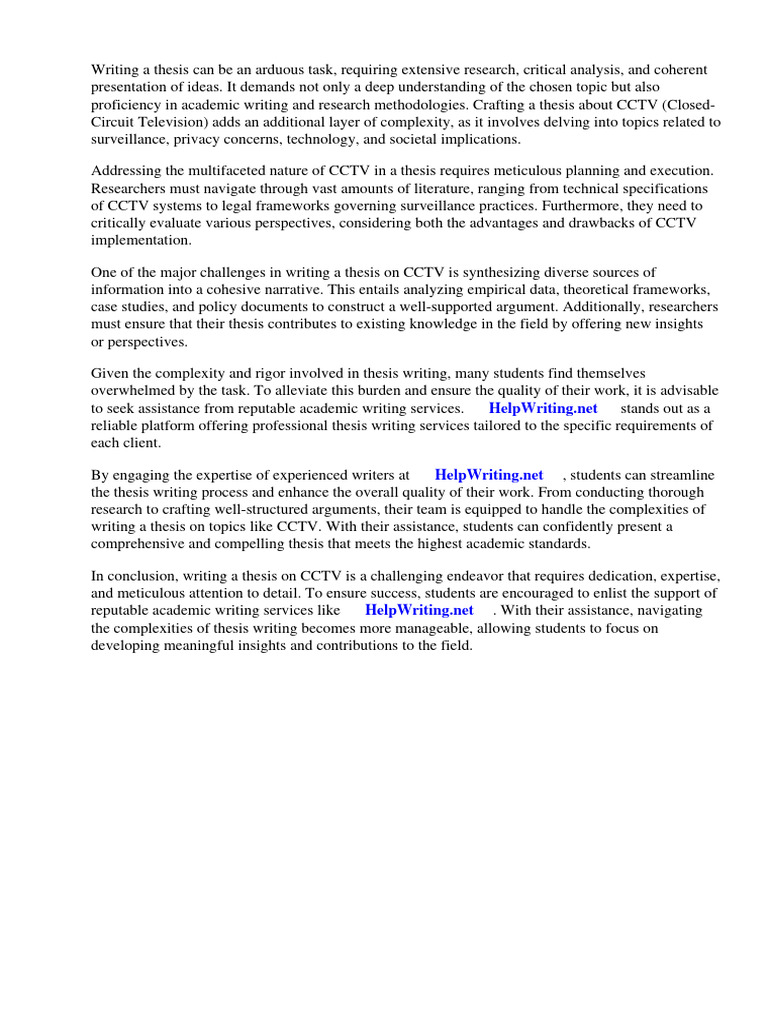 Thesis Tungkol Sa CCTV | PDF | Career & Growth
