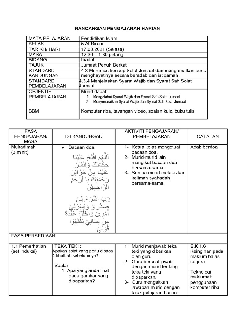 RPH Pencerapan 16.8 | PDF