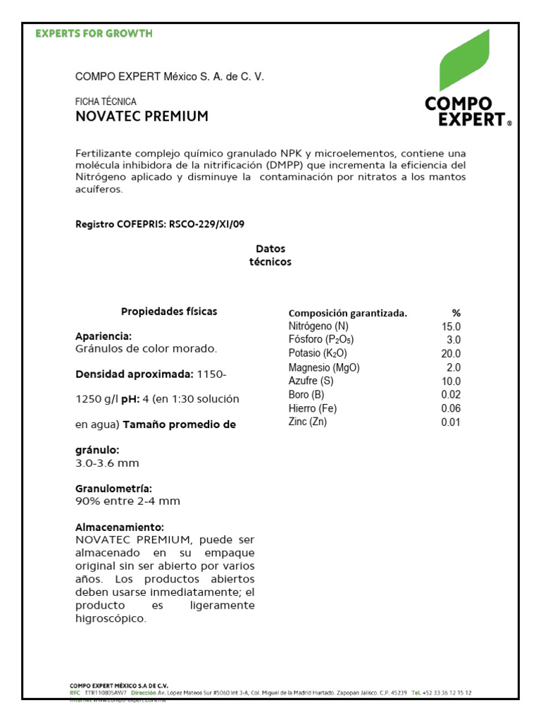 Ti - Novatec Premium | PDF | Fertilizante | Nitrógeno