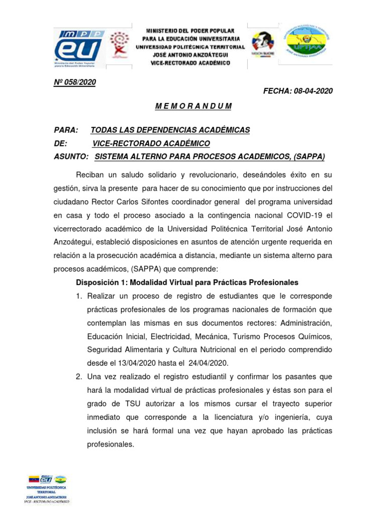 Memorandum SAPPA 2 | PDF