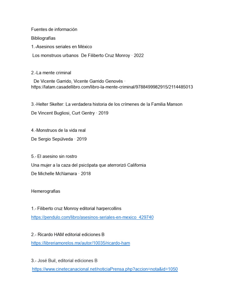 Asesinos Seriales | PDF | Crímenes | Crimen y violencia