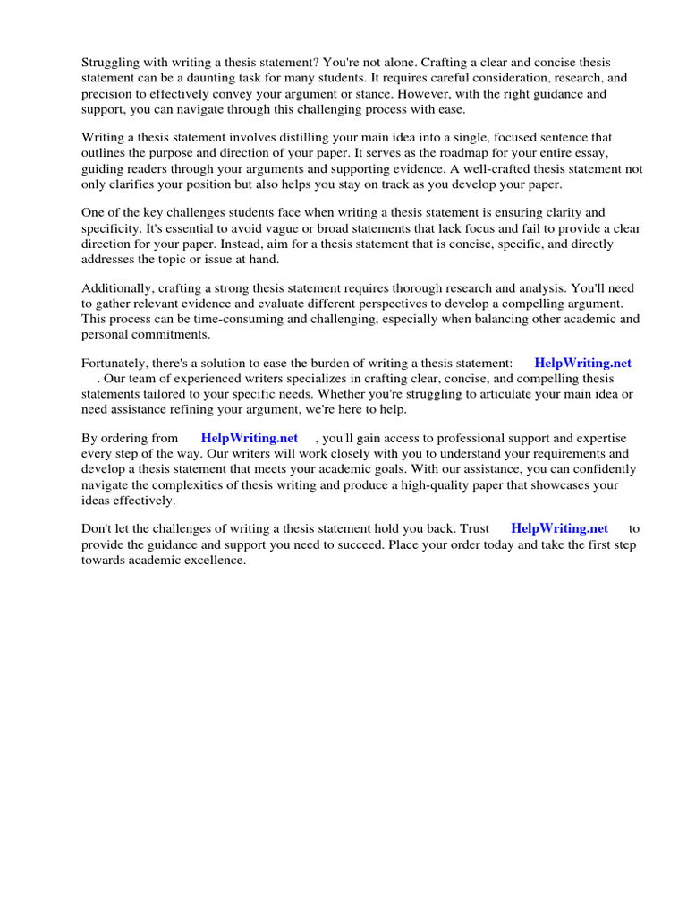 How Do You Write A Clear Thesis Statement Pdf Essays Thesis 8489