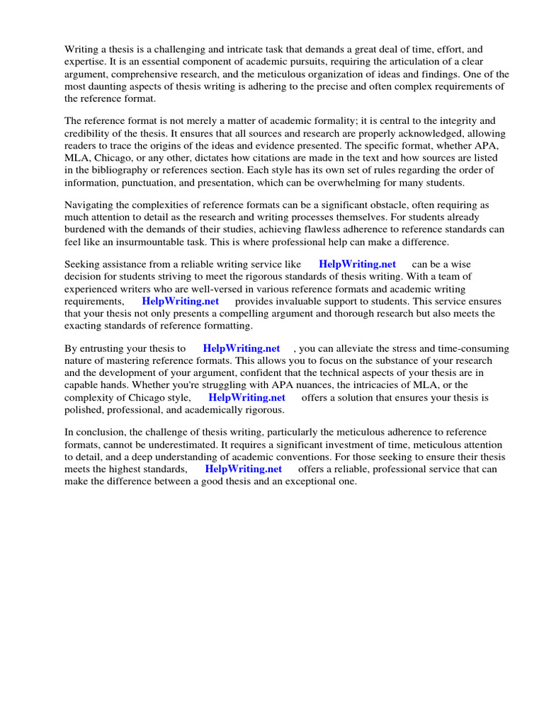 References Format Thesis | PDF | Apa Style | Citation