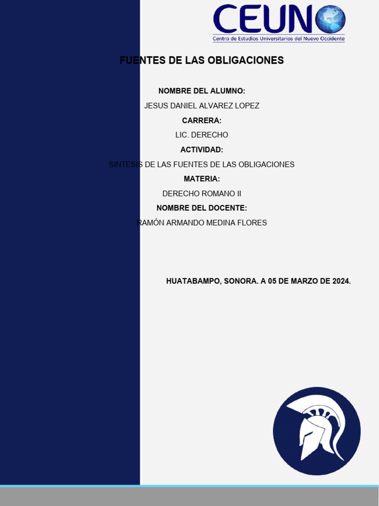 Tarea 6. Sintesis Fuentes de Las Obligaciones-Jdal | PDF | Gobierno ...