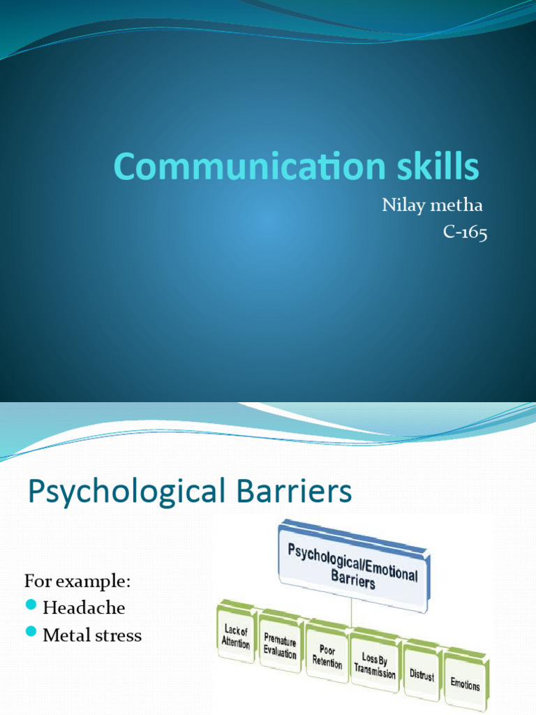 Communication Skills Barriers Explained | PDF