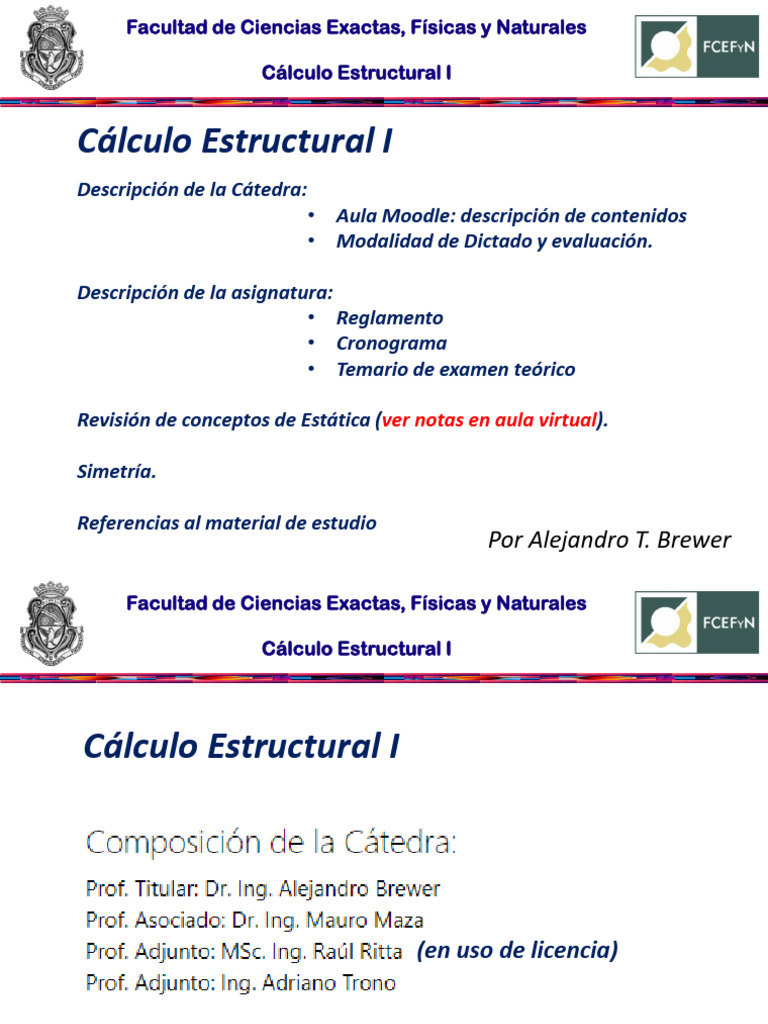 Diapositivas - Revision de Estatica-Simetria-2023 2S | PDF | Simetría | Ingeniería estructural