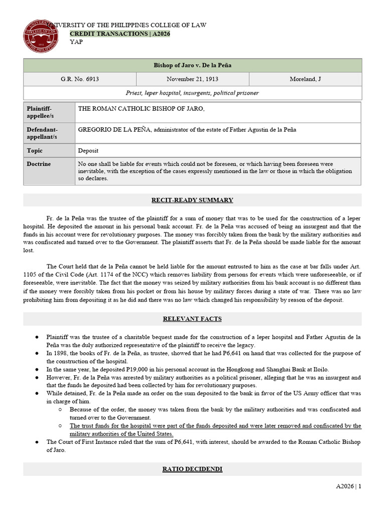 CREDIT Digest Template (A2026) - Copy (Repaired) | PDF | Trust Law ...