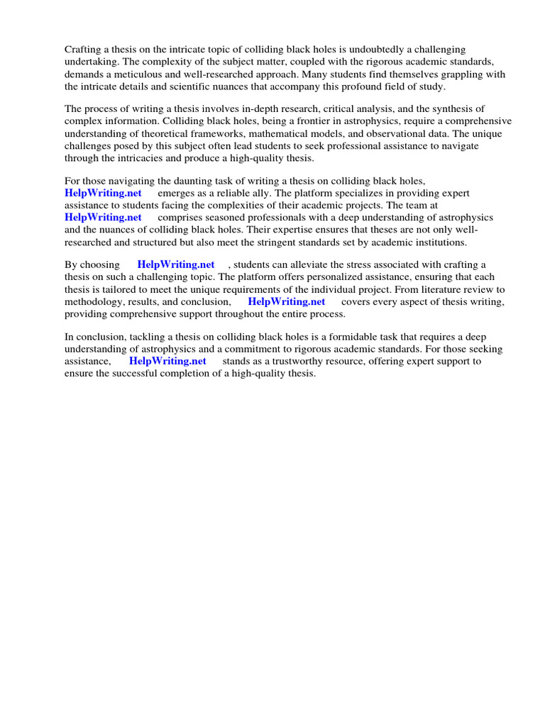 Thesis On Colliding Black Holes | PDF | Gravitational Wave | Ligo Thesis On Colliding Black Holes | PDF | Gravitational Wave | Ligo