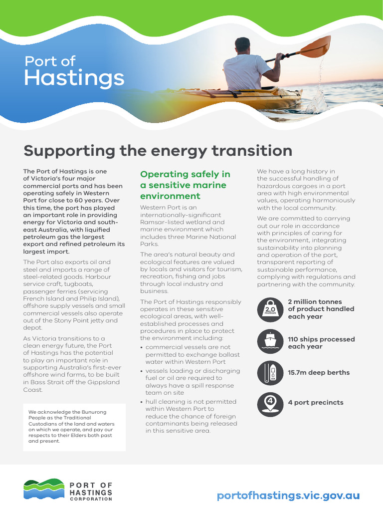 Port of Hastings Factsheet DRAFT v15 | PDF | Port | Offshore Wind Power