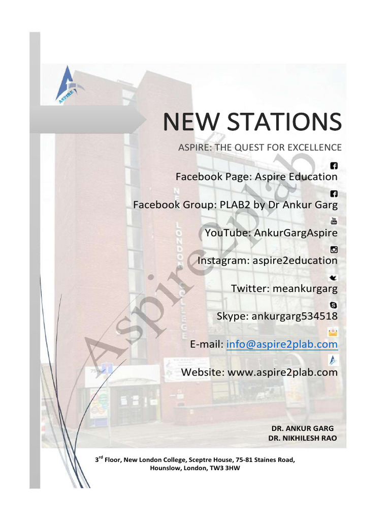 PLAB 2 Stations Overview and Insights | PDF | Creatinine | Diseases And ...
