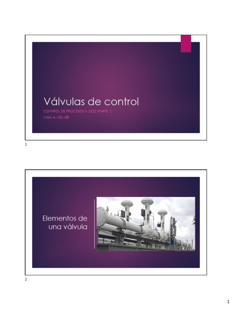 Control de Procesos - Ing Quimica - Válvulas de Control P1 | PDF | Solenoide | Líquidos