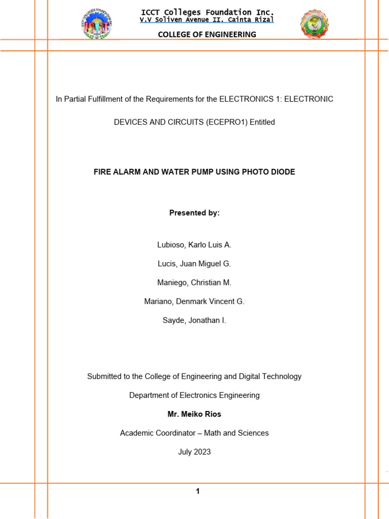 Fire Alarm and Water Turbine Sprinkler Using Zener Diode | PDF | Fires ...