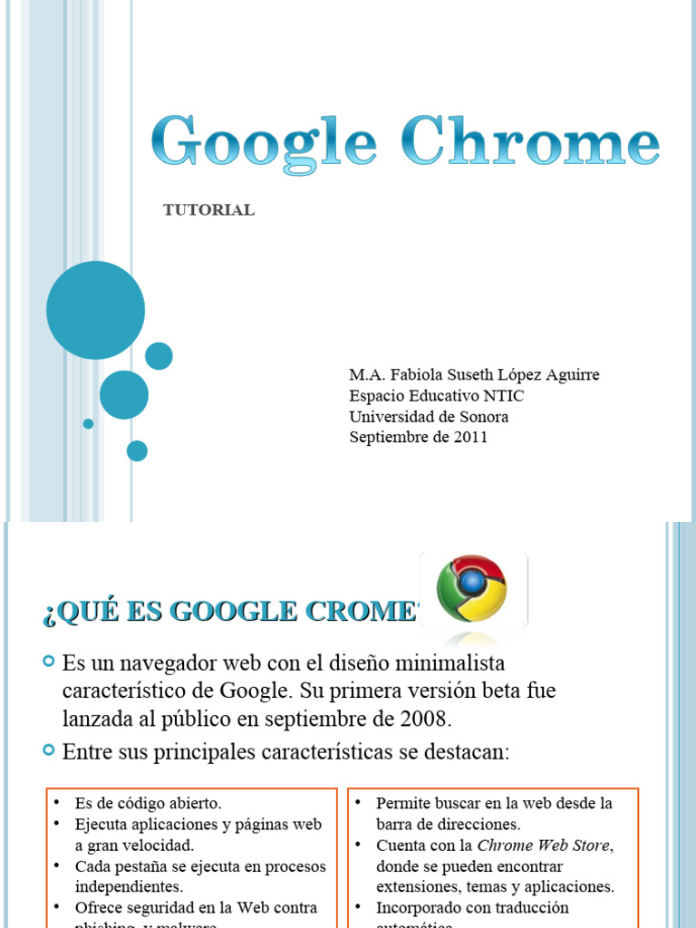 Tutorial Google Chrome | PDF | Software | Informática