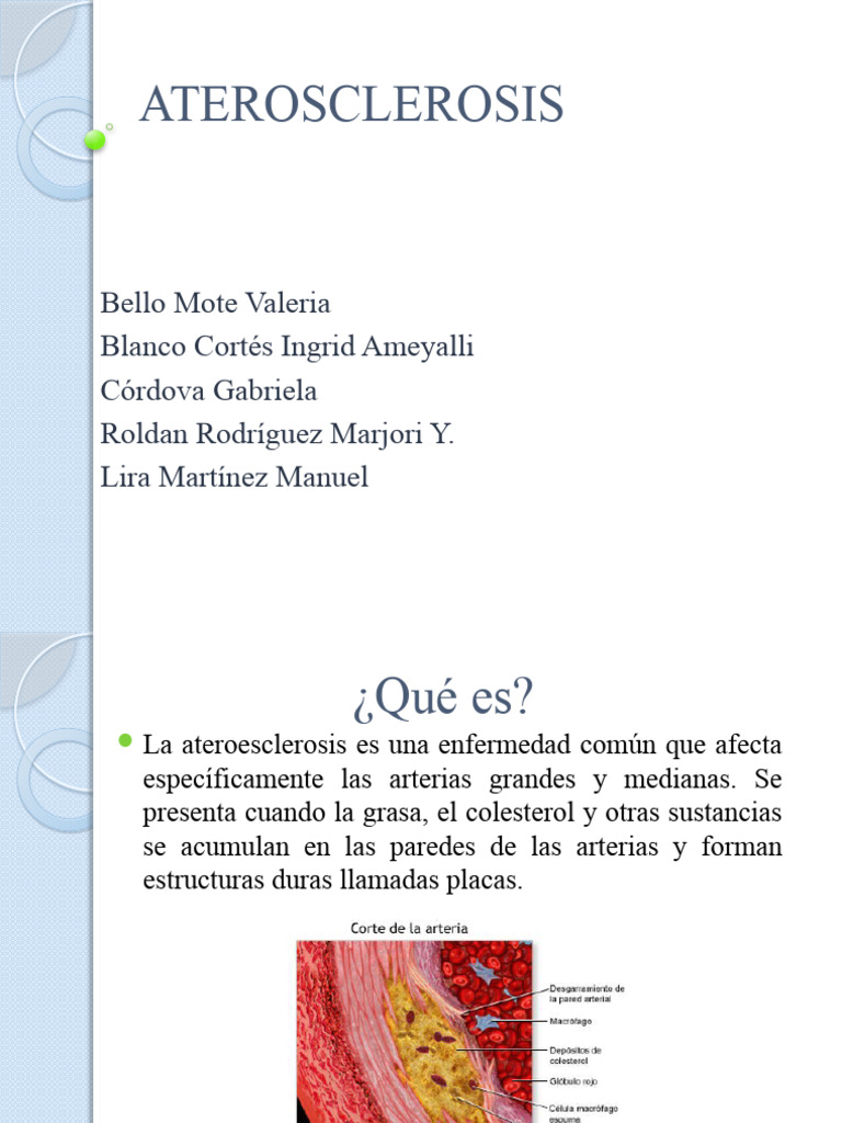 Aterosclerosis Expo | PDF | Aterosclerosis | Artería