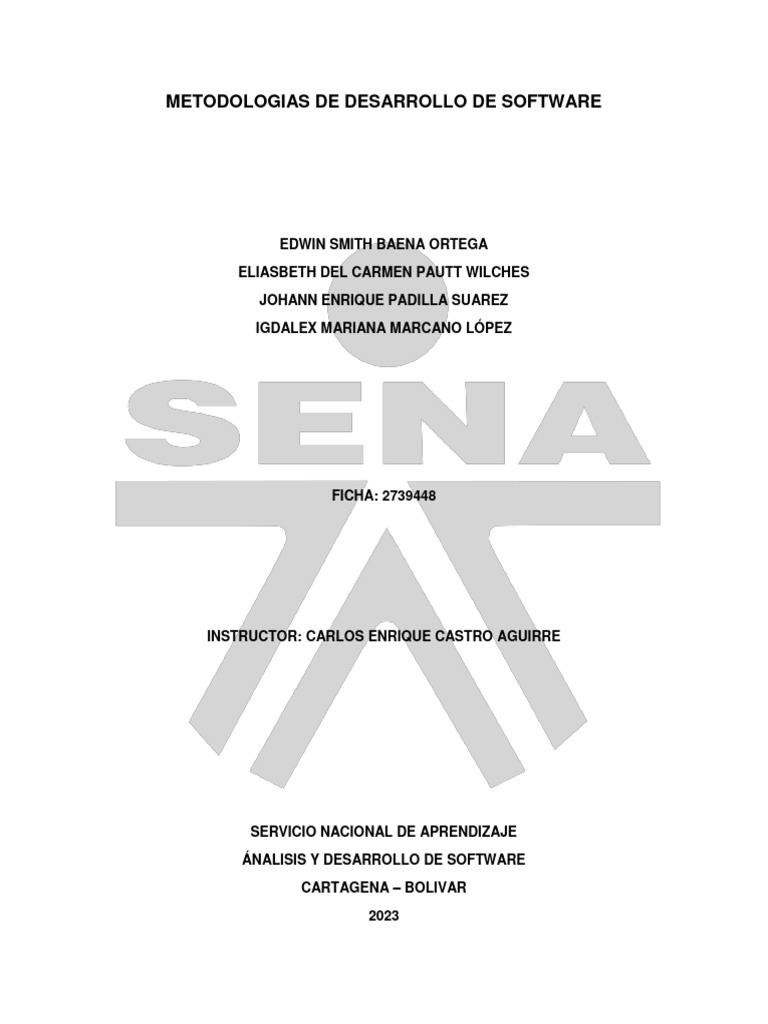 Taller Metodologias de Desarrollo de Software | Descargar gratis PDF | Software | Ingeniería de ...